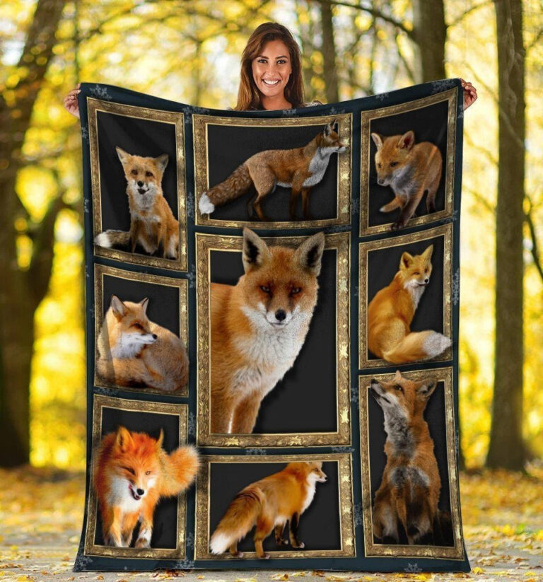 Fox Wild Animals Fleece Blanket – TeeUni
